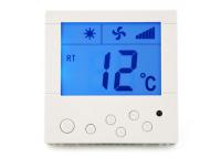 China Household LCD Digital Fan Coil Thermostat 230V AC with 0-40℃ Temperature Range and Optional Remote Control for sale
