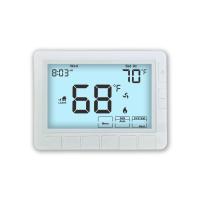 China Riseem New Battery White 24V LCD Programmable Electronic Air Conditioner 1 Heat 1 Cool Thermostat For HVAC System for sale