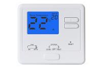 China Wall Hung Digital Fan Coil Thermostat for HVAC Systems - 24V/Battery Power, 120×115×24mm Dimensions for sale