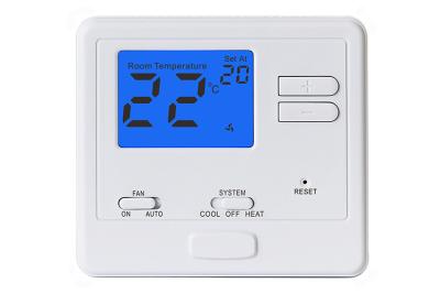 China Wall Hung Digital Fan Coil Thermostat for HVAC Systems - 24V/Battery Power, 120×115×24mm Dimensions for sale
