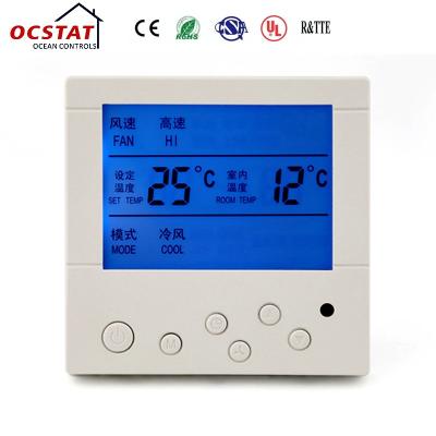 China OCSTAT OCTK601AC Non-Programmable Digital Thermostat 230VAC for Air Conditioning and Floor Heating 0-40°C Range for sale