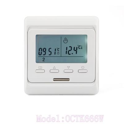 China ABS 7 Day Programmable Thermostat Digital Temperature Control and Floor Heating Thermostat for sale
