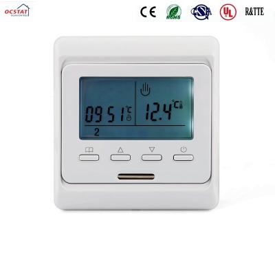 China Temperature Control Underfloor Water Heating Room Thermostat Wired 7 Day Programmable for sale