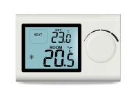 China Digital Smart Boiler Room HVAC Thermostat With Toggle Button , Lithium Batteries Power for sale