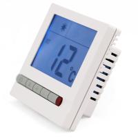 China OCTK305AC Central Air Conditioner Fan Coil Thermostat 230V AC with 0.5°C Temperature Control and Blue Backlight for sale