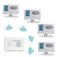 China 2*AA Size Battery 6 Time 6 Temp per Day 7 Day 5/2 or 24 Hour Programming Options 868Mhz Wireless digital heating room thermostat for sale