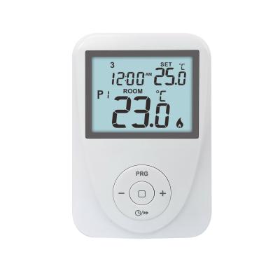 China 230V 7 Day Programmable White Color Gas Boiler Digital Heating Room Thermostat for sale
