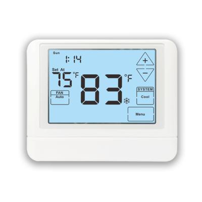 China White Digital Display Style 7 Day Programmable Thermostat NTC Sensor for sale