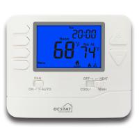 China Blue Backlight Digital Thermometer Controller Wall Mount Installation User-friendly Temperature Management for sale