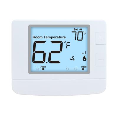 China Wall Mount Non Programmable Thermostat 24V Blue Backlight for sale