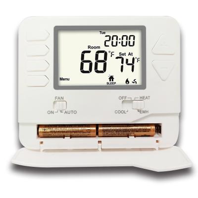 China 24V Heat Pump 2H1C Programmable Thermostat with LCD Display for sale