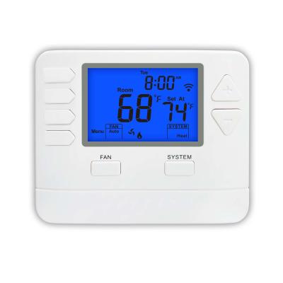 China Energy-Saving Air Conditioning Thermostat System with 24VAC Or Battery Power Supply and Flame Retardance ABS for sale
