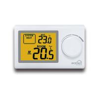China Large LCD Screen White Color Wireless Digital Room Thermostat With NTC Sensor for sale