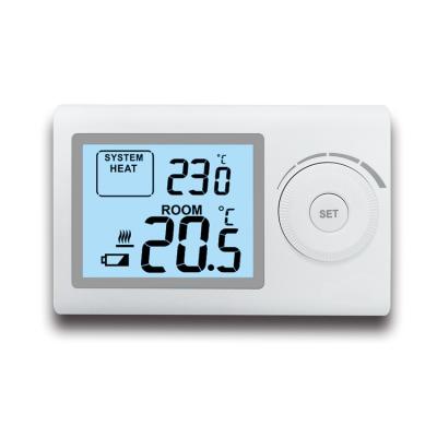 China Powerful White Color Boiler Room Thermostat with 10A Amp and 230V or Battery Power Supply for sale