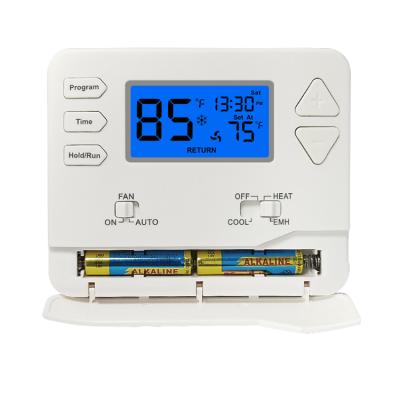 China Riseem ±1°C Accuracy Heat Pump 7 Day Thermostat for Wall or Junction Box Mounting Means and Conventional or Heat Pump Applications for sale