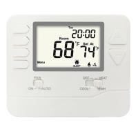 China Suuwer White Industrial Air Source Heat Pump Thermostat with 2H/1C Stages H/C Auxiliary/Emergency Heat for sale