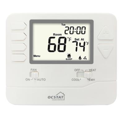 China SUUWER Anti-Flammable ABS PC 7 Day Programmable Heat Pump Thermostat for HVAC System for sale