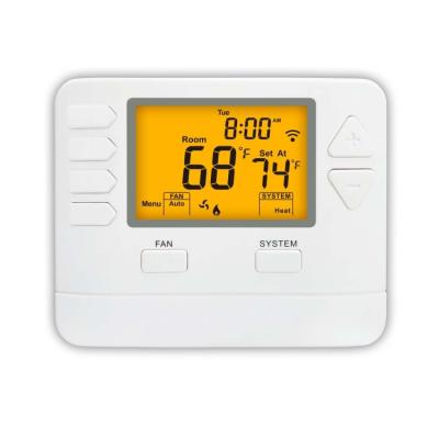 China Large LCD Display Adjustable WIFI TUYA Smart 7 Day 1 Heat 1 Cool Thermostat For Temperature Control for sale