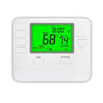 China Riseem Energy-Saving 7 Day Programmable Thermostat for HVAC System Mounts On Wall Or Junction Box 4.72