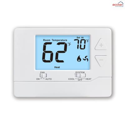 China Convenient Electronic Room Thermostats for Heat Pump 1H/1C 2*AA Batteries or 18-30 VAC NEC Class II for sale