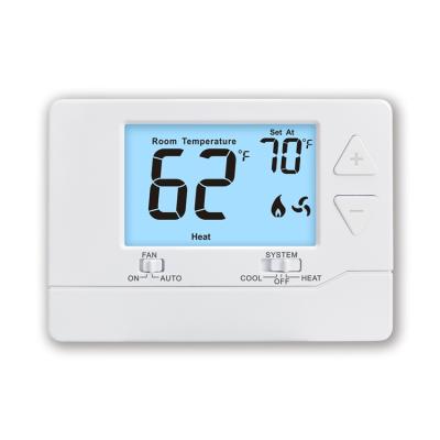 China Riseem Non-Programmable Adjustable 1 Heat 1 Cool Thermostat For 1H/1C Heat Pump Without Auxiliary Or Emergency Heat for sale