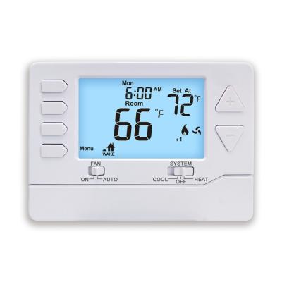 China RH Terminal Designations Electronic Room 7 Day HVAC Thermostat with 138mm W*98mm H*29mm D Physical Dimensions for sale