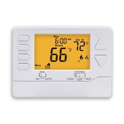 China 2H/2C Heat Pump Electronic Room Thermostat with RC Terminal Designations and White/Blue/Green Backlight Color for sale
