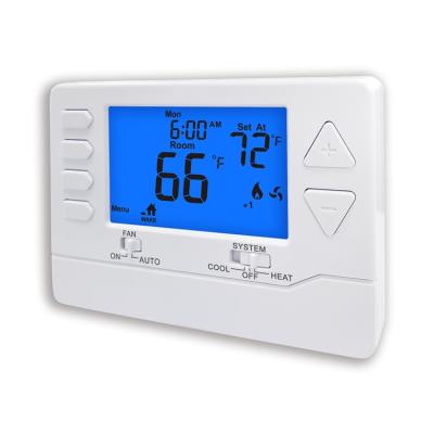 China HEAT/OFF/COOL 2 Heat 2 Cool Programmable Room Air Conditioning Thermostat 2*AA Alkaline Batteries Or 18-30 VAC NEC Class II Power Supply for sale