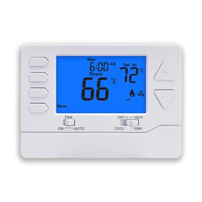 China Energy-Saving 2 Heat 2 Cool Heat Pump Thermostat Load Rating 1.5 Amp Maximum All Terminals Combined for sale