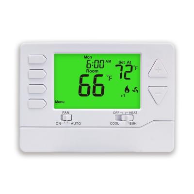 China Riseem 2H/1C Heat Pump Thermostat White Display Size 5.65 Sq.in. with Auxiliary or Emergency Heat for sale