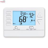 China 2*AA Alkaline Batteries Or 18-30 VAC NEC Class II Power Supply 7 Day Programmable Thermostat for HEAT System Operation Mode for sale