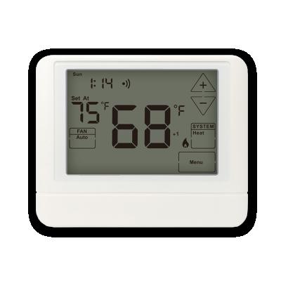 China 24V White Color LCD Digital 2 Heat 1 Cool Electronic Air Conditioner Room Heat Pump Thermostat STN855WHD for sale