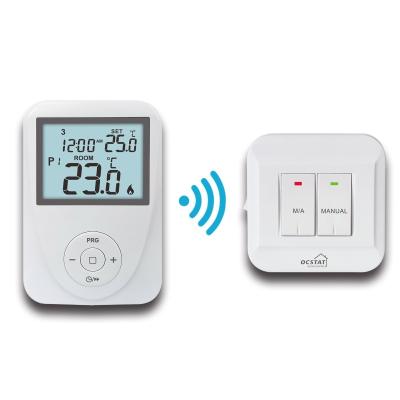 China Anti-Flammable PC ABS Programmable Thermostat Wireless Operating Frequency 868MHZ Temperature Controller Suitable For Commercial HVAC for sale