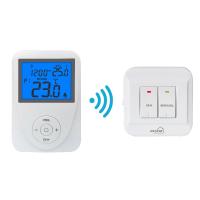 China Anti-flammable PC ABS Wireless Room Thermostat 230V Load Rating 2x AAA 15V Lithium Battery Energy Temperature Control Device for sale