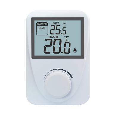 China Display Temperature Range 3°C to 37°C Digital Room Boiler Thermostats White Color Compact Size Temperature Management Solutions for sale