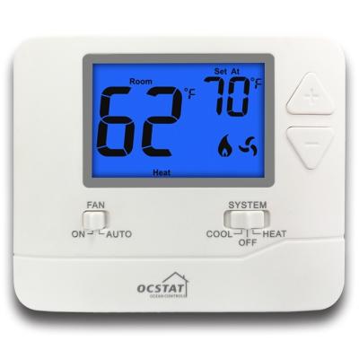China Temperature Control Ranges 41°F To 90°F Non Programmable 1 Heat 1 Cool Thermostat Single Stage 1H 1C for Home Air conditioner for sale