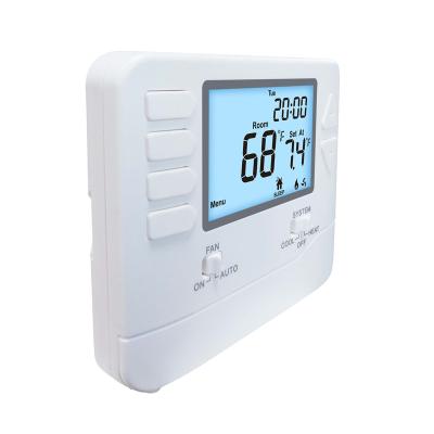 China HEAT System Operation Mode 7 Day Programmable Thermostat 2H 2C Conventional 2H 2C Heat Pump Without Auxiliary Emergency Heat Control for sale