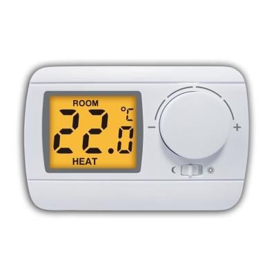 China White Color Boiler Room Thermostat Non Programmable Offering Orange Blue Green Backlight Color Temperature Control Solution for sale
