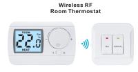 China Switchable Voltage 24-230V RF Room Non-programamble Thermostat Wall-mounted White Customized Wireless Thermostat Ideal for Energy Heating Systems for sale