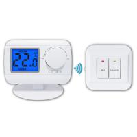 China Switchable Voltage 24-230V RF Room Non-programmable Thermostat Wall-mounted ABS Material Providing Wireless Communication and Easy Setup for sale