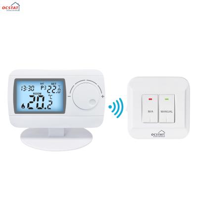 China ABS Material RF Room Programmable Heating Thermostat Switchable Voltage 24-230V Connectivity RF Radio Frequency Compatible with HVAC Systems for sale