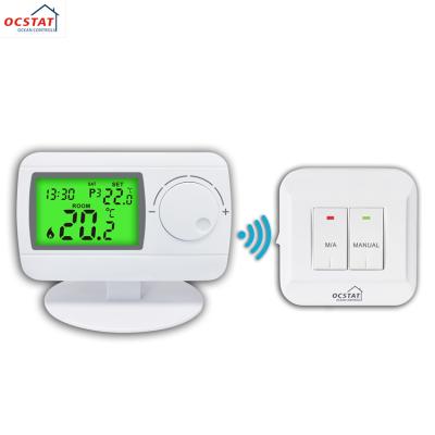 China Wall-mounted Digital RF 230V 7 Day Thermostat Controller 868MHZ Wireless Temperature Management System Designed for Climate Regulation for sale