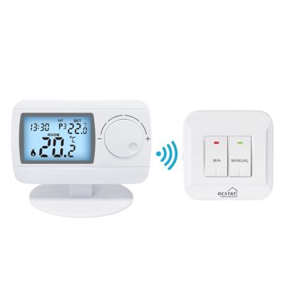 China Works With Most Heating Systems RF Room Thermostat 230V Wireless Programamble Thermostat White Customized Shell Color Temperature Management Solution for sale