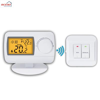 China Wall-mounted RF Room 230V Thermostat White Customized Shell Color Smart Temperature Regulator Supporting Remote Control and Easy Installation for sale