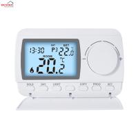 China White Color Boiler Room heating electronic wired Thermostat 119 X 80 X 31 Mm Powered By 2x1.5V AA Alkaline Batteries LR6 Type For Environmental Control for sale