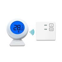 China 230V Round Wall-mounted RF Room Thermostat Wireless Heating Control System Suitable for Commercial and Industrial Applications for sale