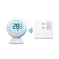 China 868MHZ RF Room 230V Boiler Thermostat Wireless Round Thermostat White Customized Non-Programmable Thermostat for Precise Climate Control for sale