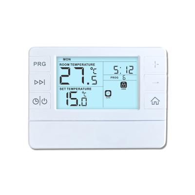 China White Color Digital Room 7 Day Thermostats Including Switchable Voltage 24 V AC DC Engineered For Temperature Monitoring And Adjustment for sale