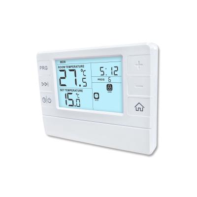 China 7 Day Programming Boiler Room Thermostat Offering Display Temperature Range 0 To 40°C and Adjustable Temperature Range 5 To 35°C for Heating Management for sale