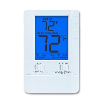 China HEAT Mode Wired Room 1 Heat 1 Cool Thermostat For PTAC Units Providing 1H1C Heat Pump Operation Without Auxiliary Or Emergency Heat Options for sale